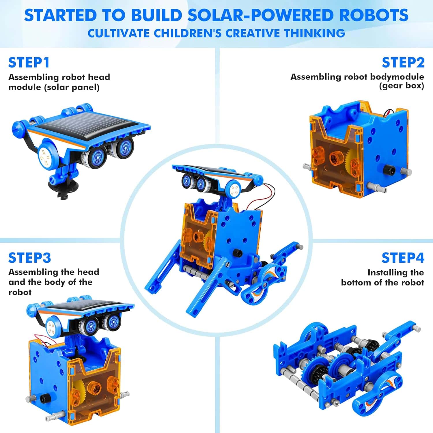 Solar Powered Stem Robotics Kit Toy Kids Teens - Hom Baby